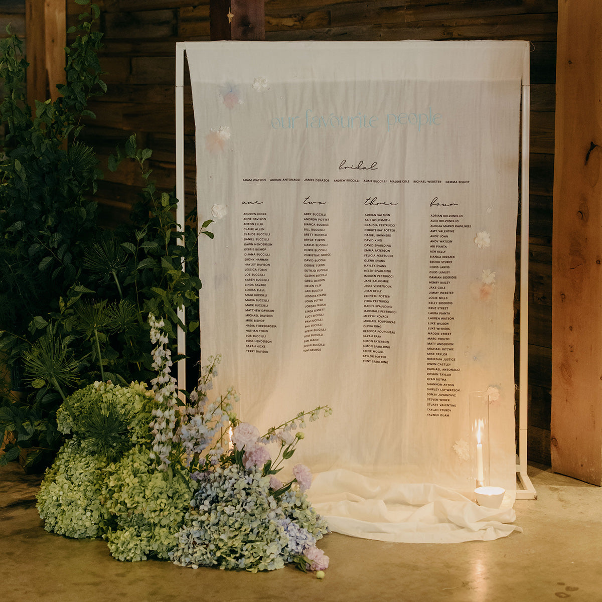 Custom Cotton Wide Seating Chart – Cloth and Confetti
